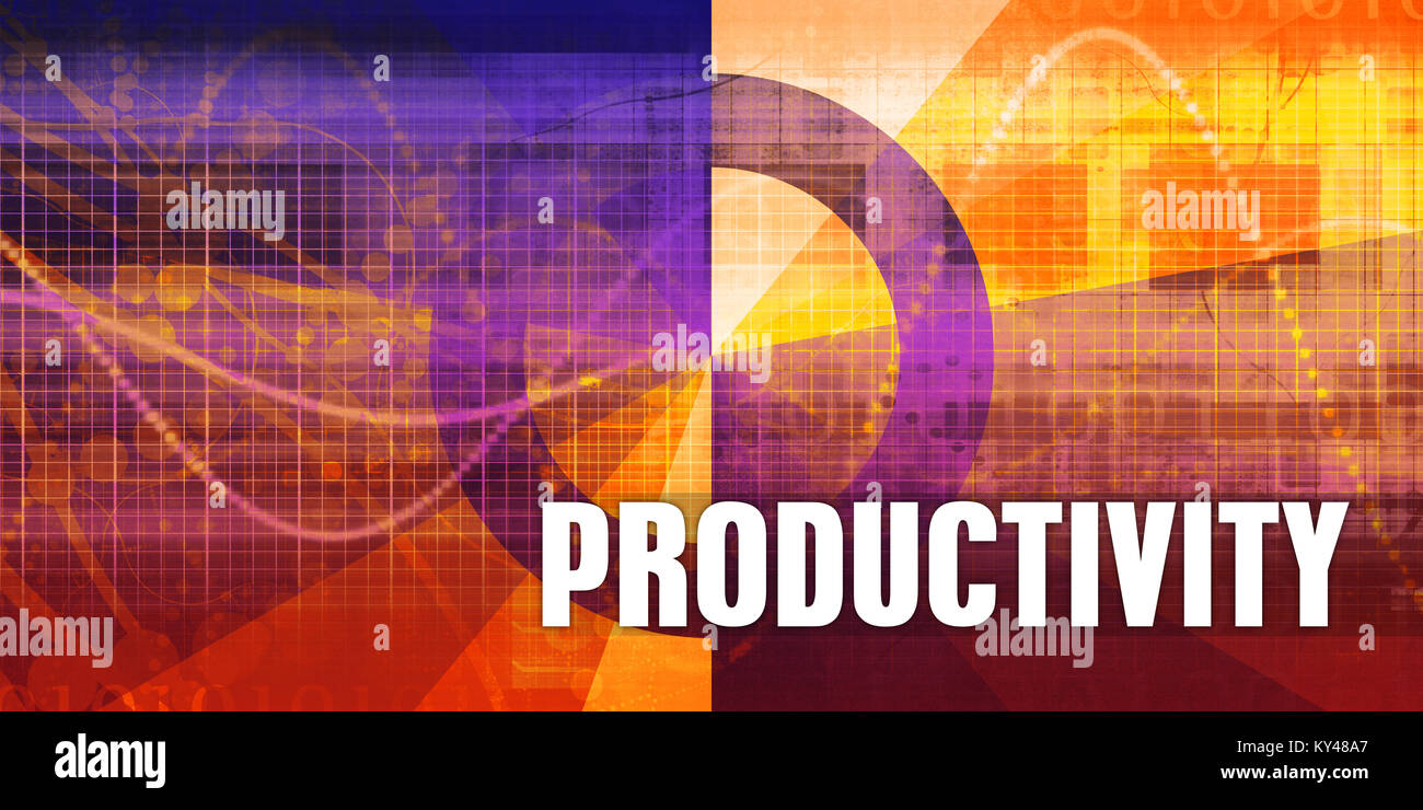 Productivity Focus Concept on a Futuristic Abstract Background Stock ...