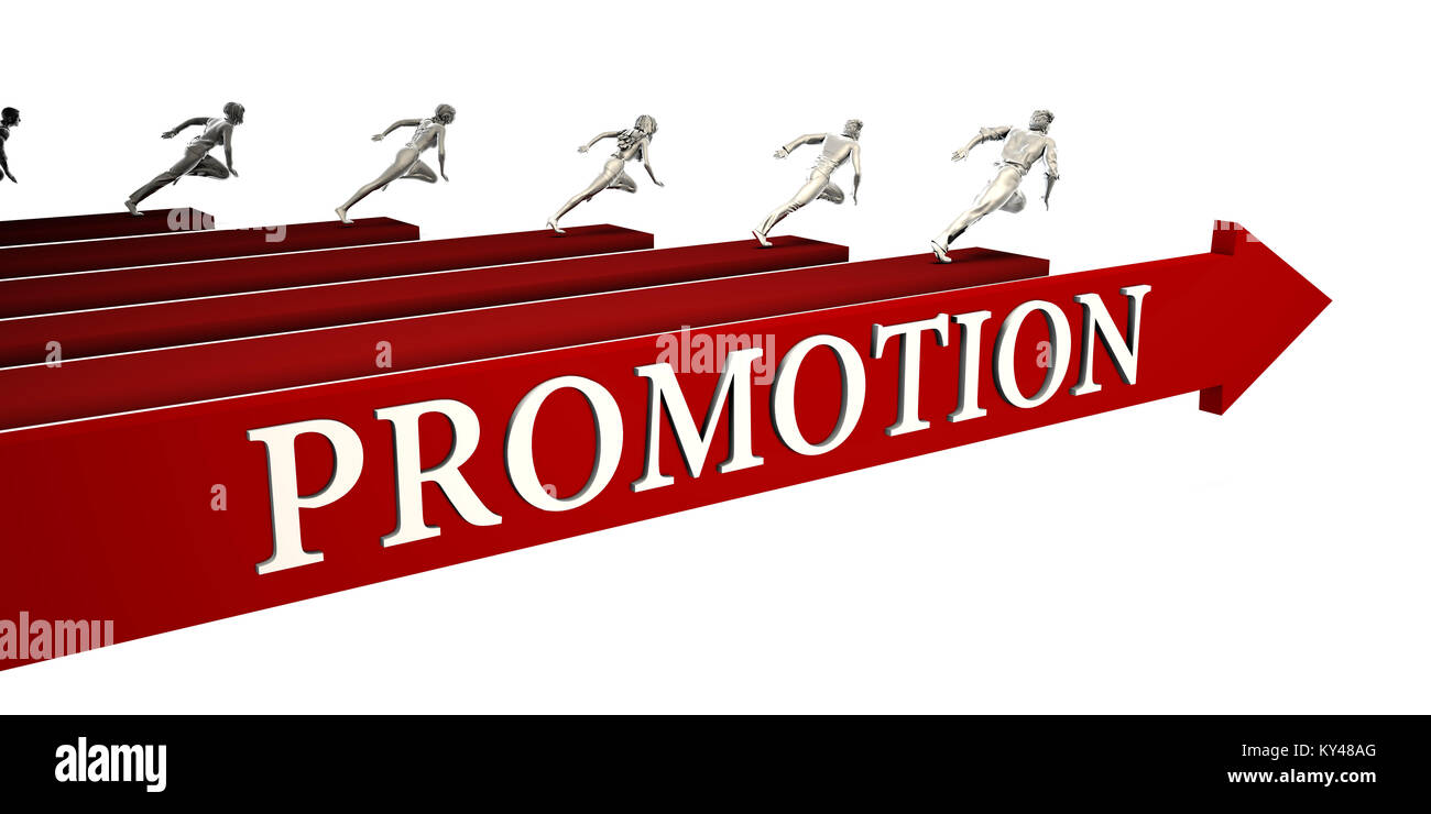 Promotion Solutions with Business People Running To Success Stock Photo ...
