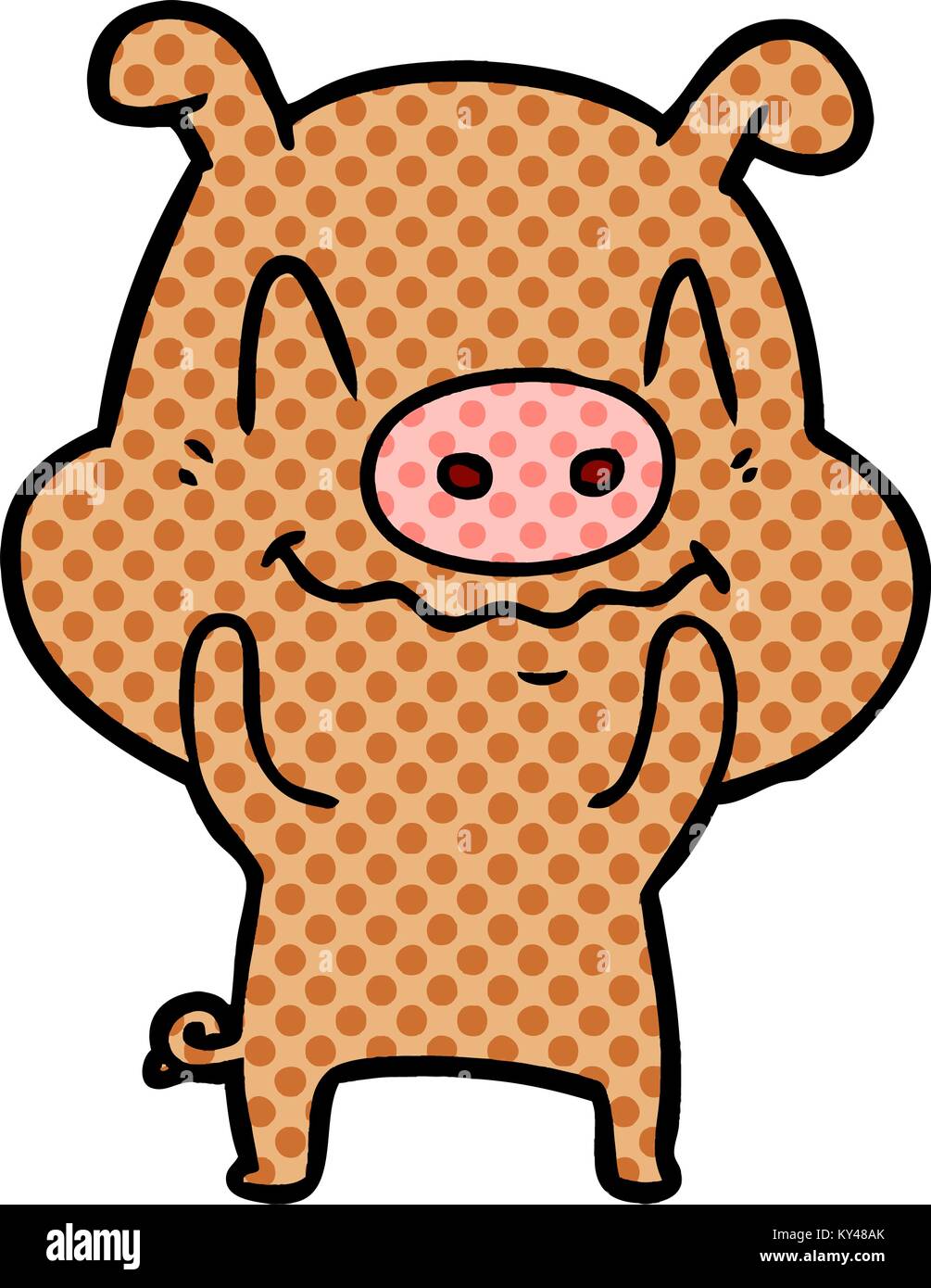 nervous cartoon pig Stock Vector Image & Art - Alamy