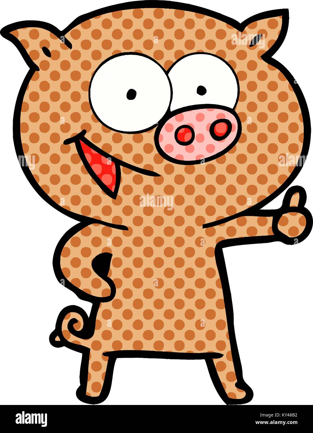 cheerful pig cartoon Stock Vector Image & Art - Alamy