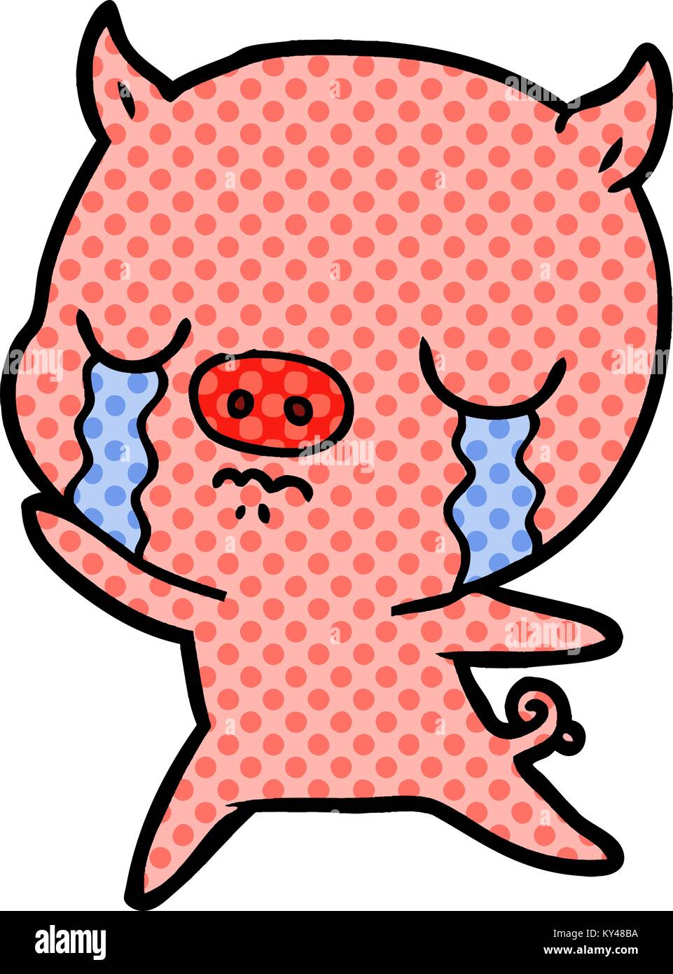 cartoon pig crying Stock Vector Image & Art - Alamy