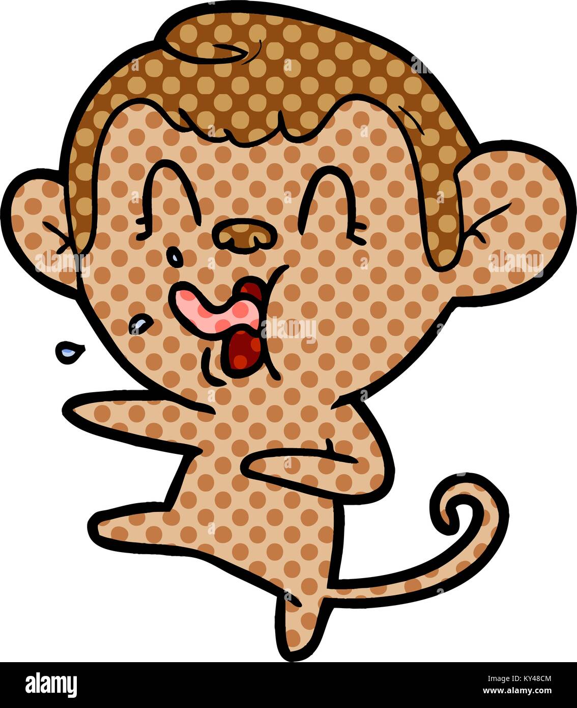 crazy cartoon monkey dancing Stock Vector Image & Art - Alamy