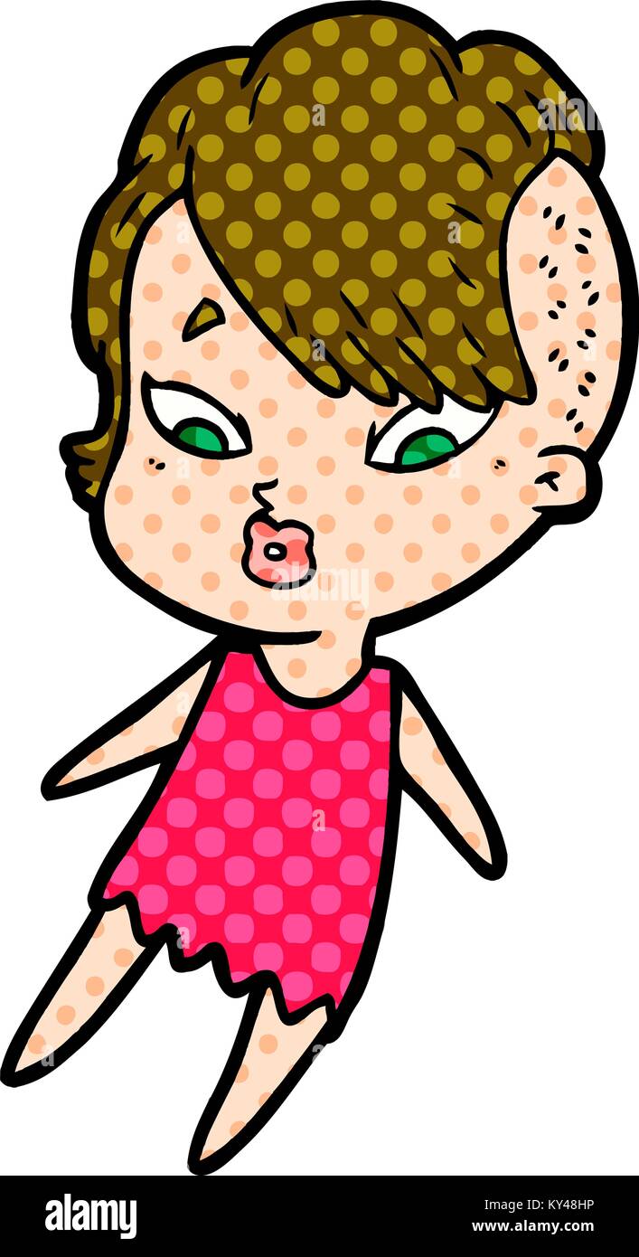 cartoon surprised girl Stock Vector Image & Art - Alamy