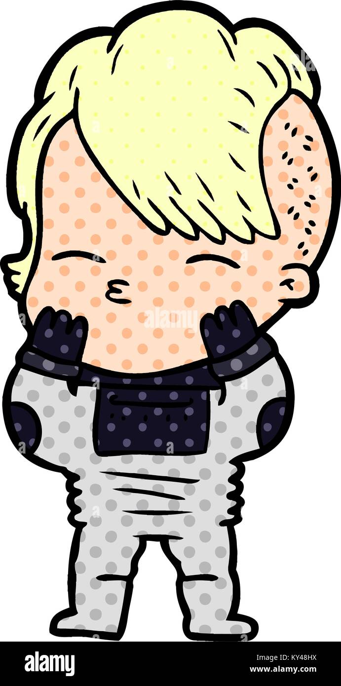 cartoon girl wearing futuristic clothes Stock Vector Image & Art - Alamy