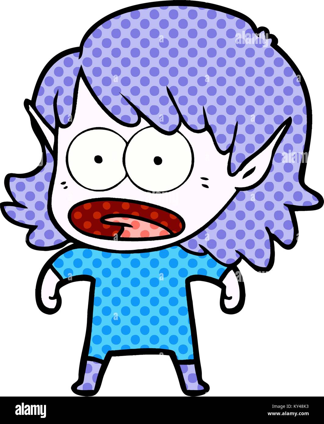 cartoon shocked elf girl Stock Vector Image & Art - Alamy