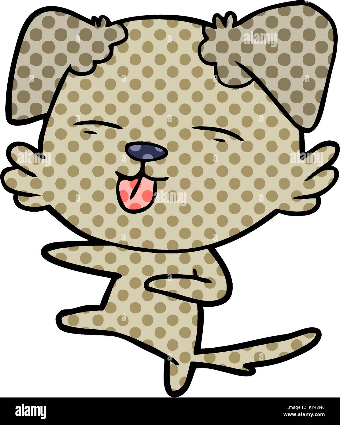 cartoon dog dancing Stock Vector Image & Art - Alamy