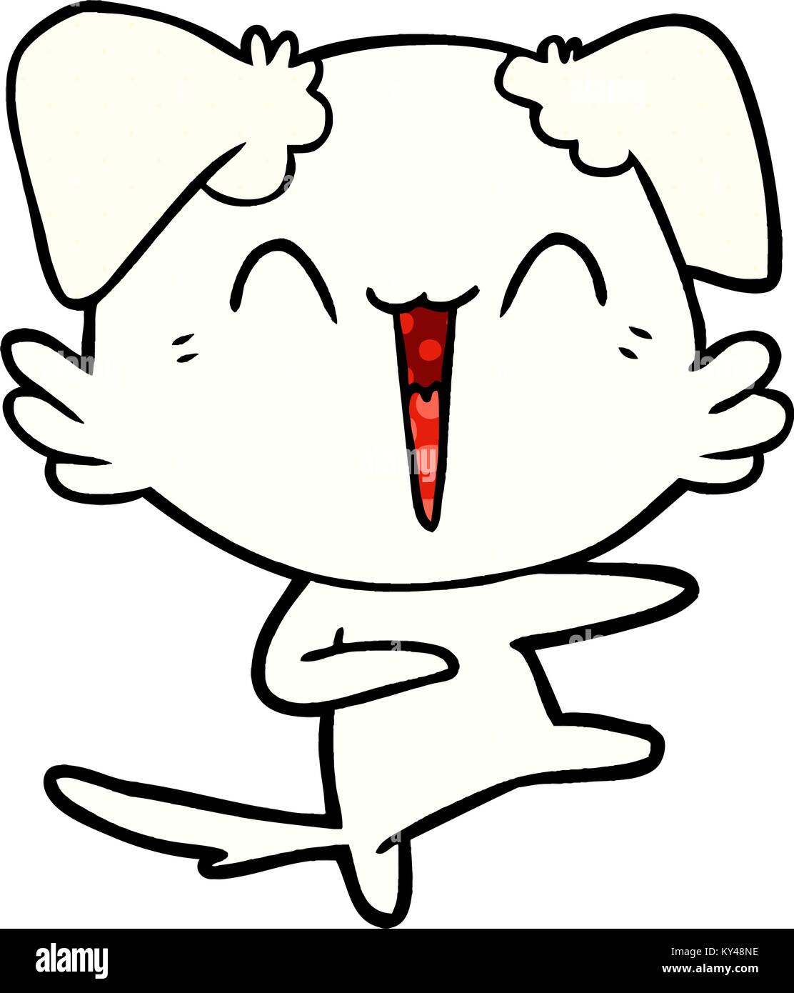 happy dancing dog cartoon Stock Vector Image & Art - Alamy