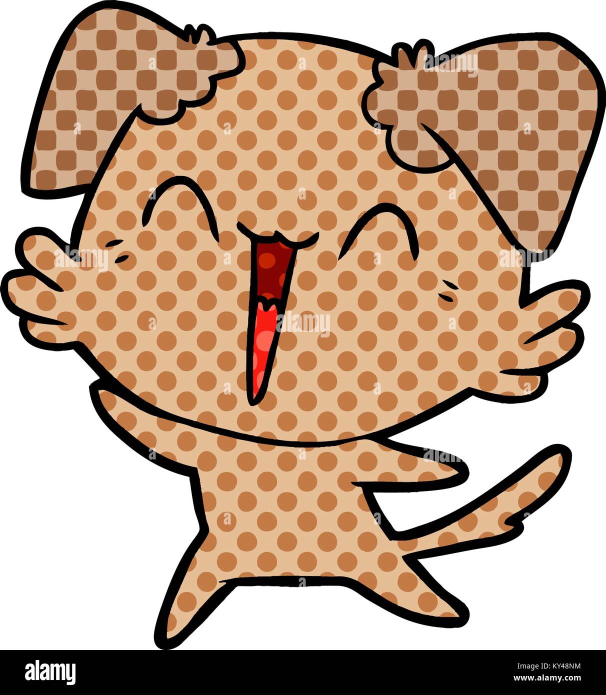 happy little dog cartoon Stock Vector Image & Art - Alamy