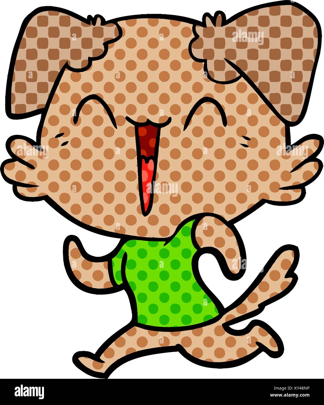 happy little dog cartoon Stock Vector Image & Art - Alamy