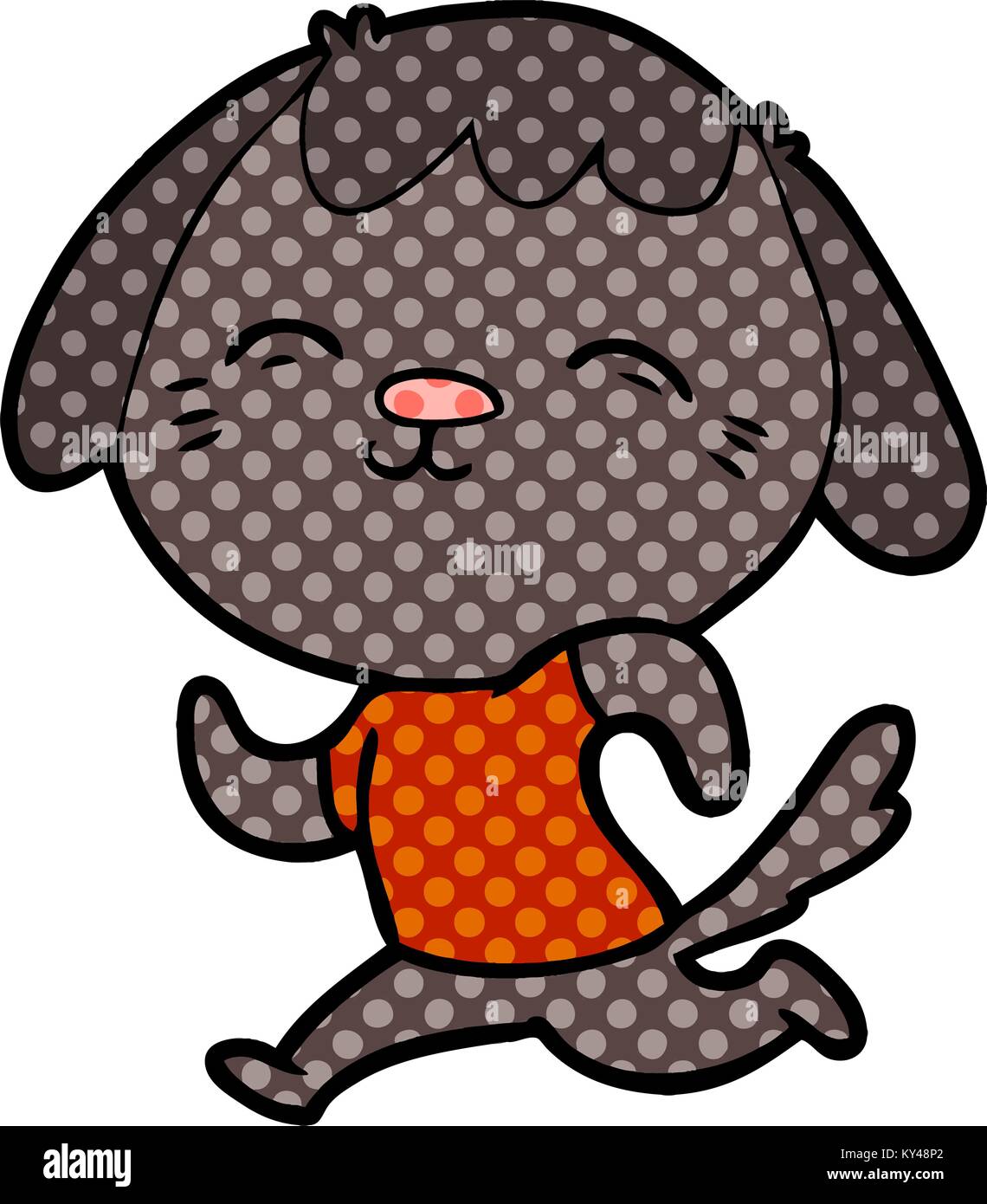 happy cartoon dog running Stock Vector Image & Art - Alamy