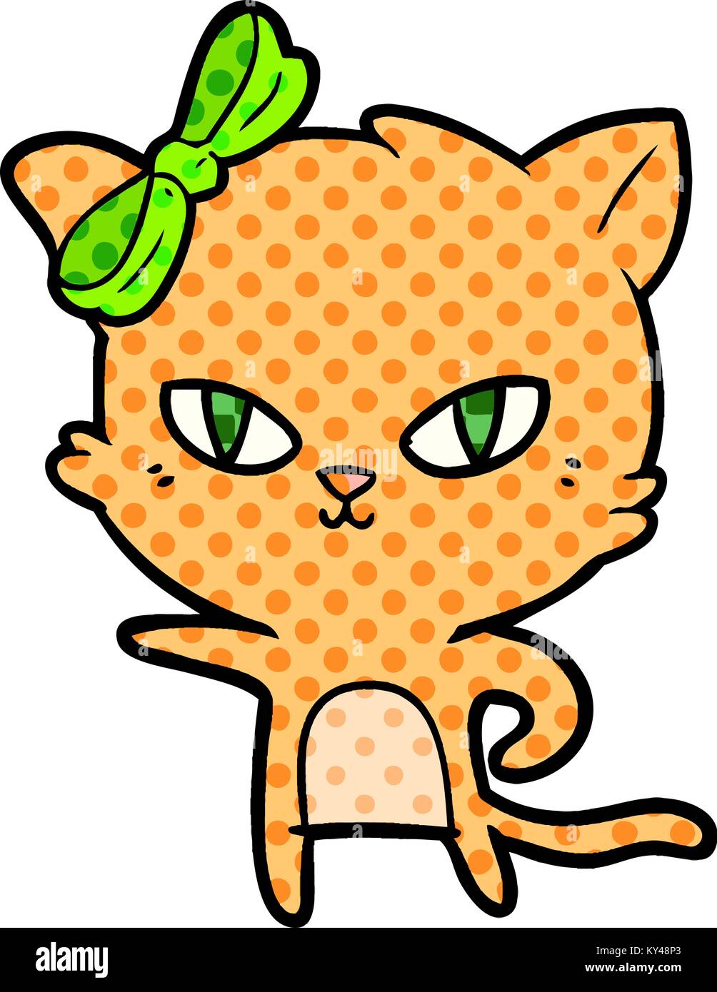 cute cartoon cat Stock Vector Image & Art - Alamy