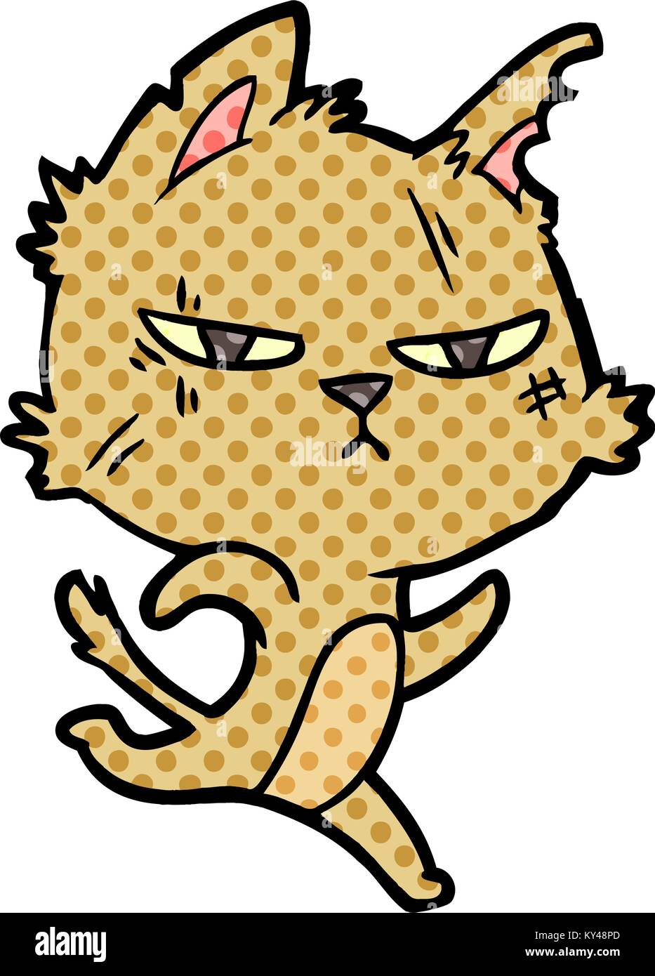 tough cartoon cat running Stock Vector Image & Art - Alamy