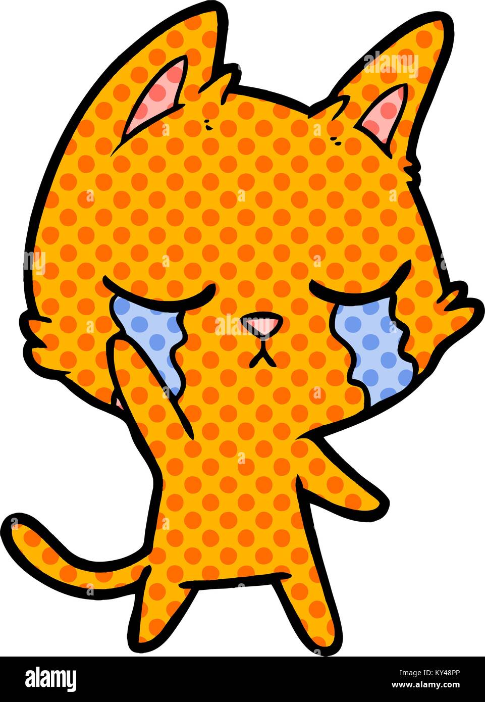 crying cartoon cat Stock Vector Image & Art - Alamy