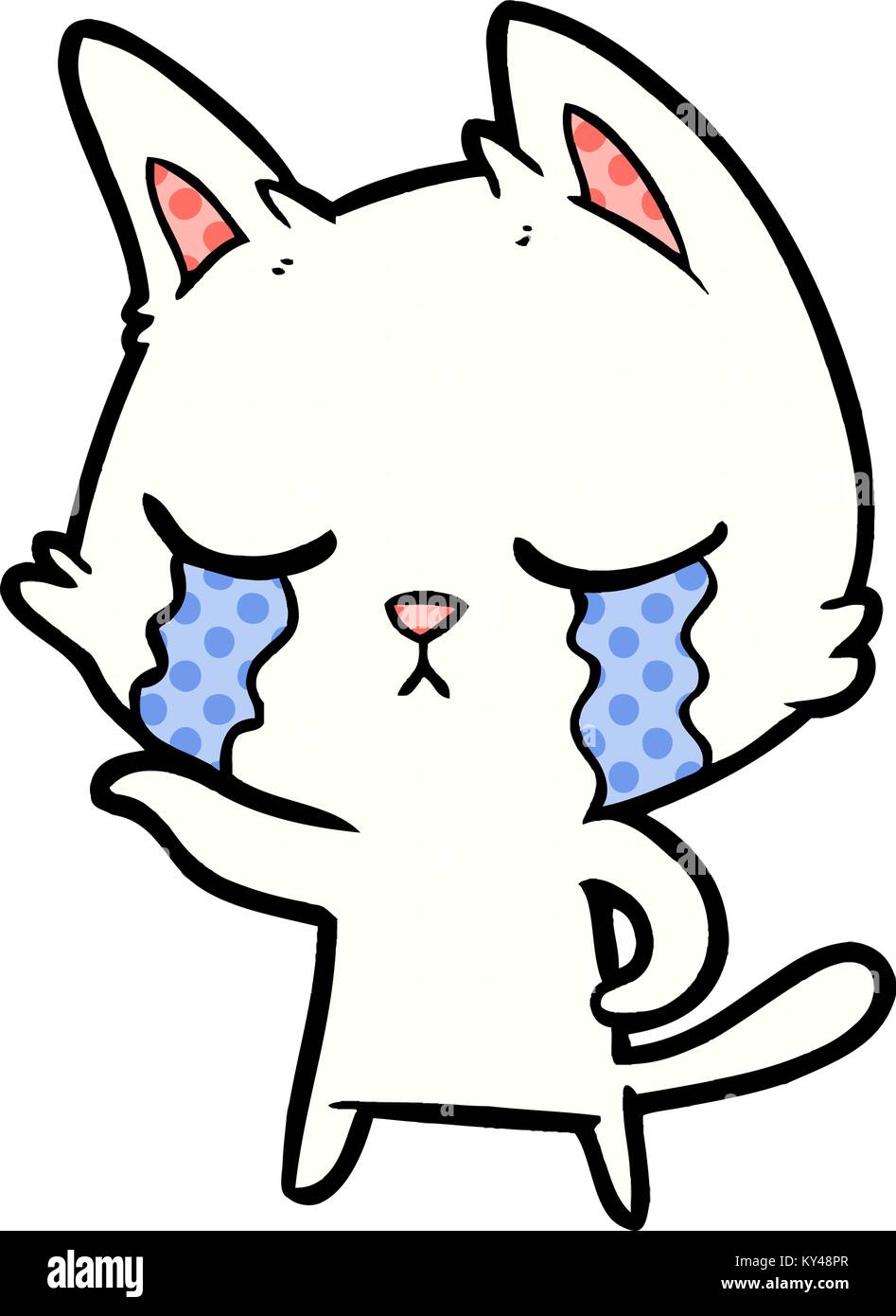 crying cartoon cat Stock Vector Image & Art - Alamy