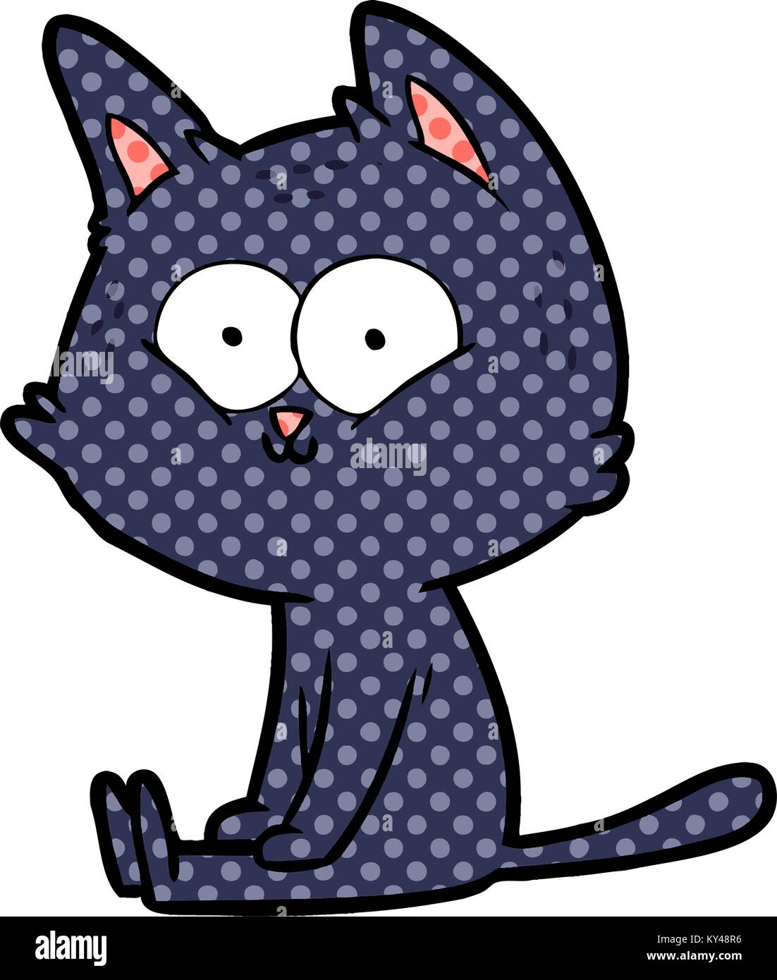cartoon cat sitting Stock Vector Image & Art - Alamy