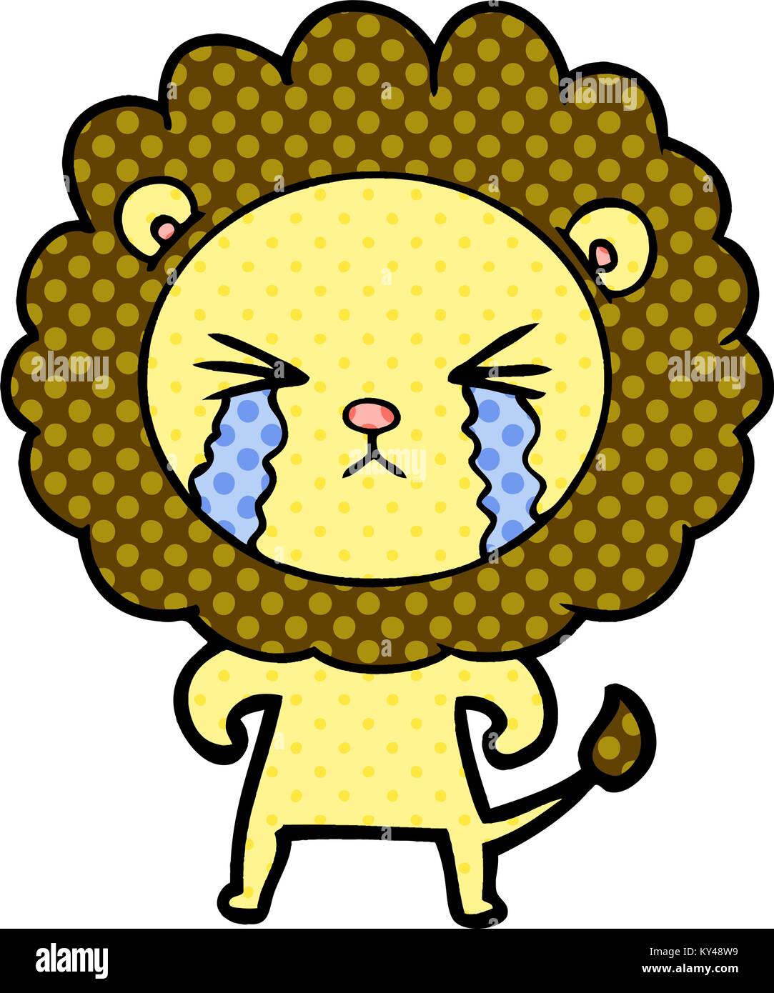 cartoon crying lion Stock Vector Image & Art - Alamy