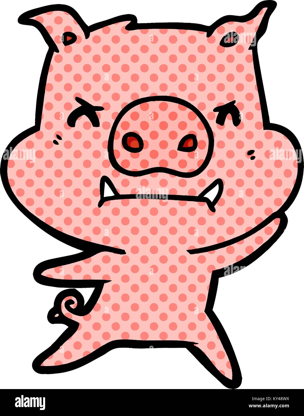 angry cartoon pig Stock Vector Image & Art - Alamy