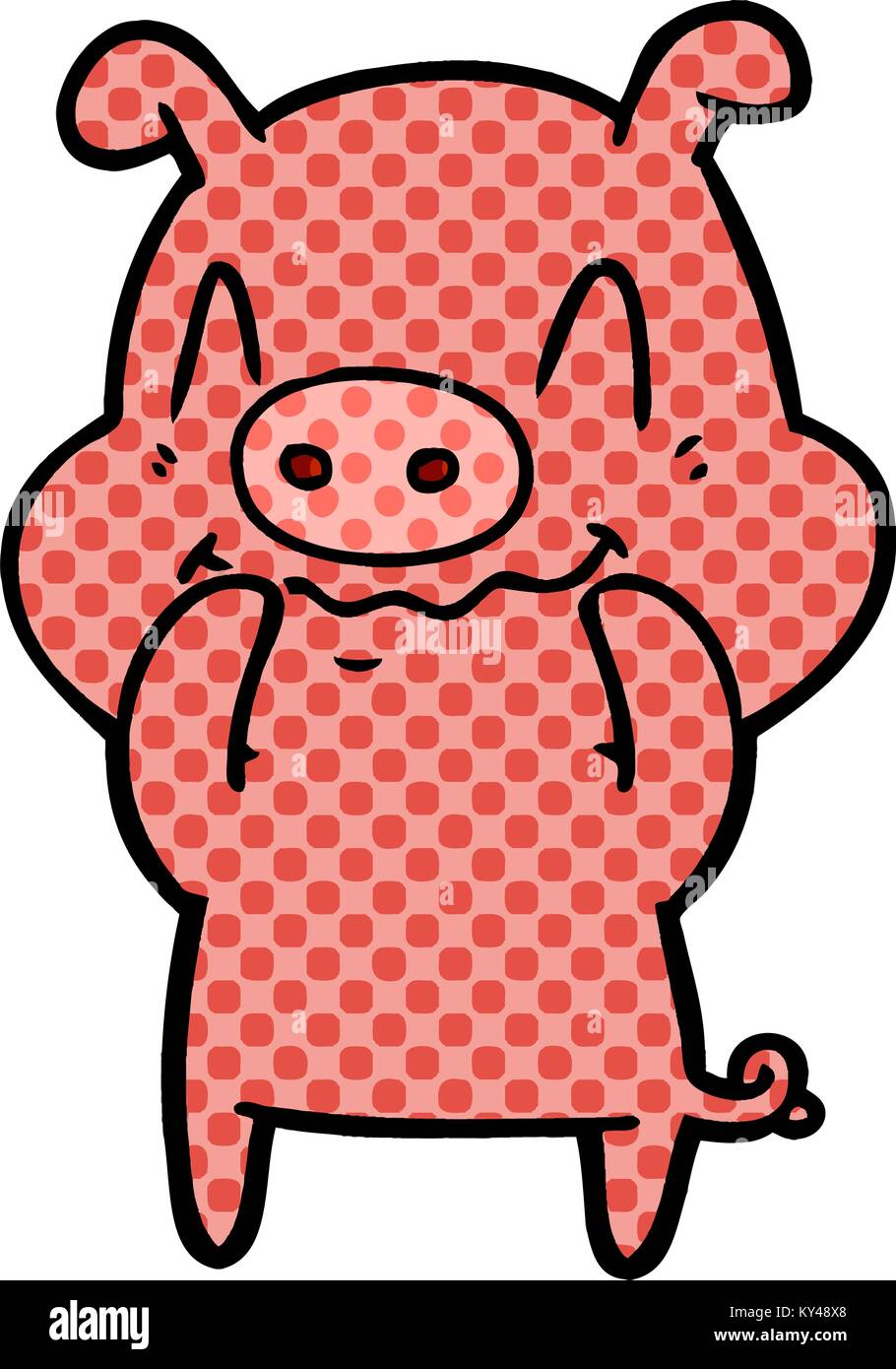 nervous cartoon pig Stock Vector Image & Art - Alamy