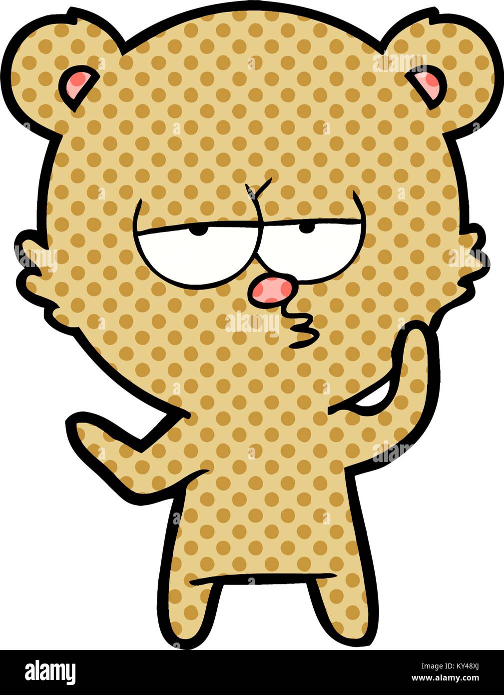 bored bear cartoon Stock Vector Image & Art - Alamy