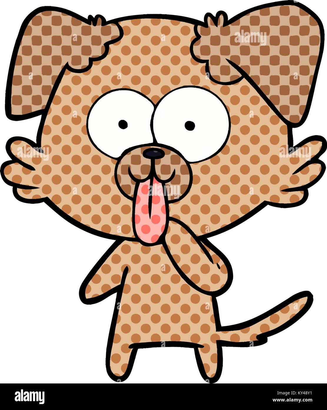 cartoon dog with tongue sticking out Stock Vector Image & Art - Alamy