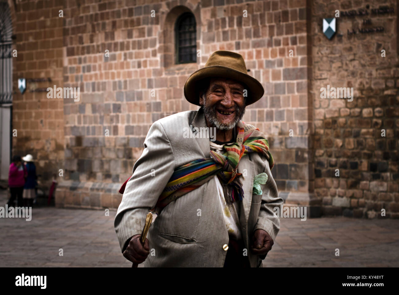 Old man,Cuzco street,Peru Stock Photo - Alamy