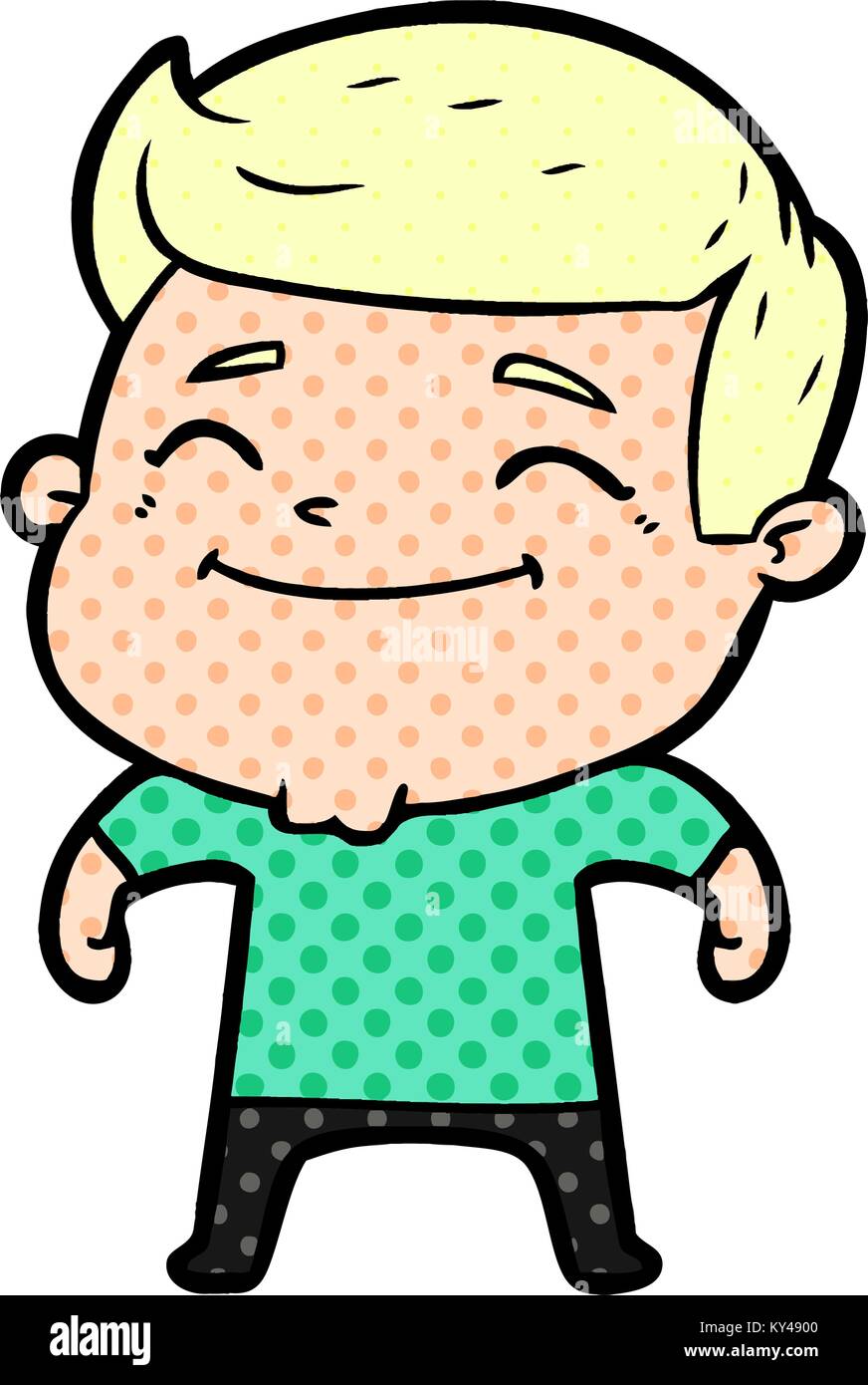 happy cartoon man Stock Vector Image & Art - Alamy