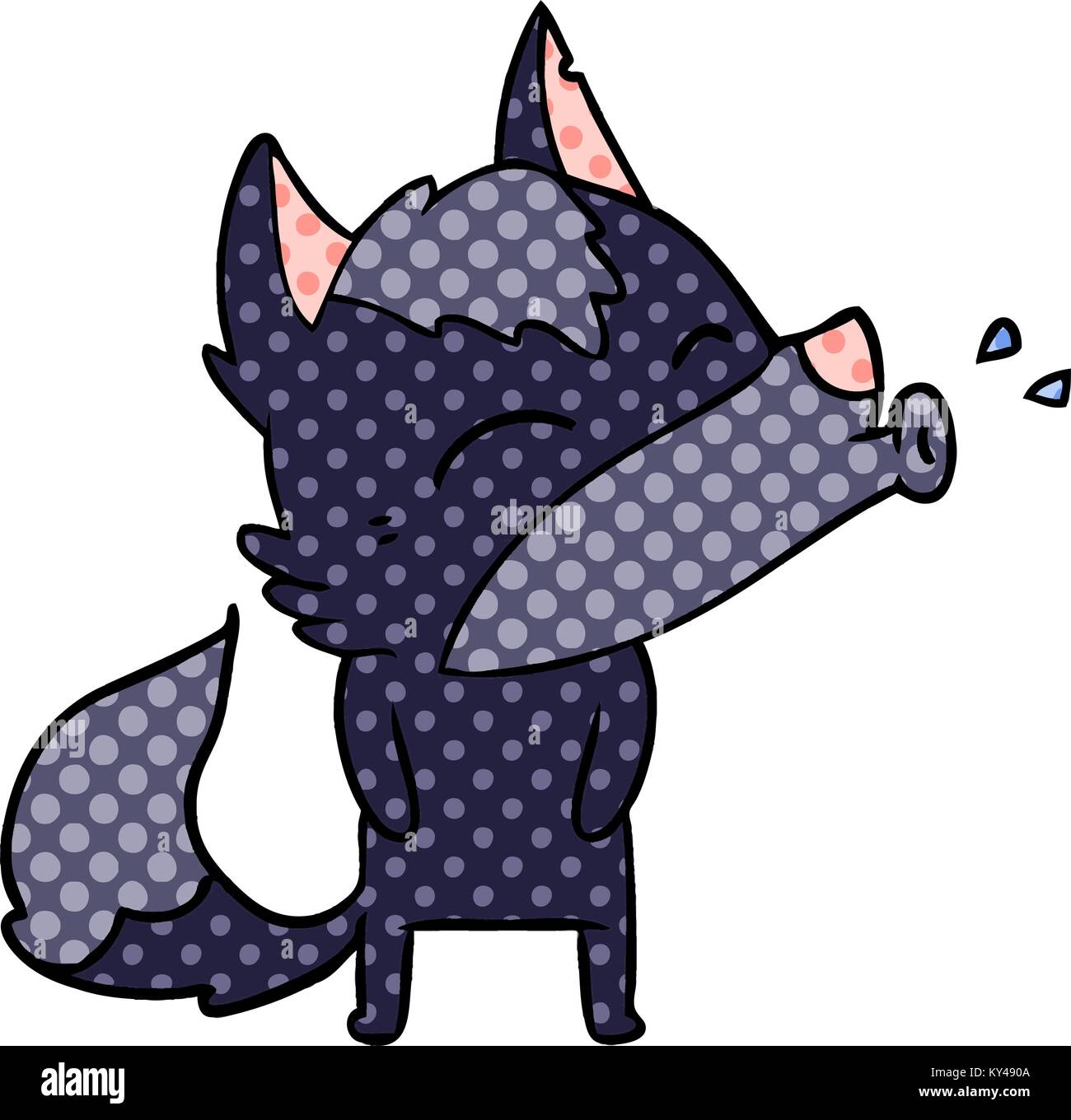 howling wolf cartoon Stock Vector Image & Art - Alamy