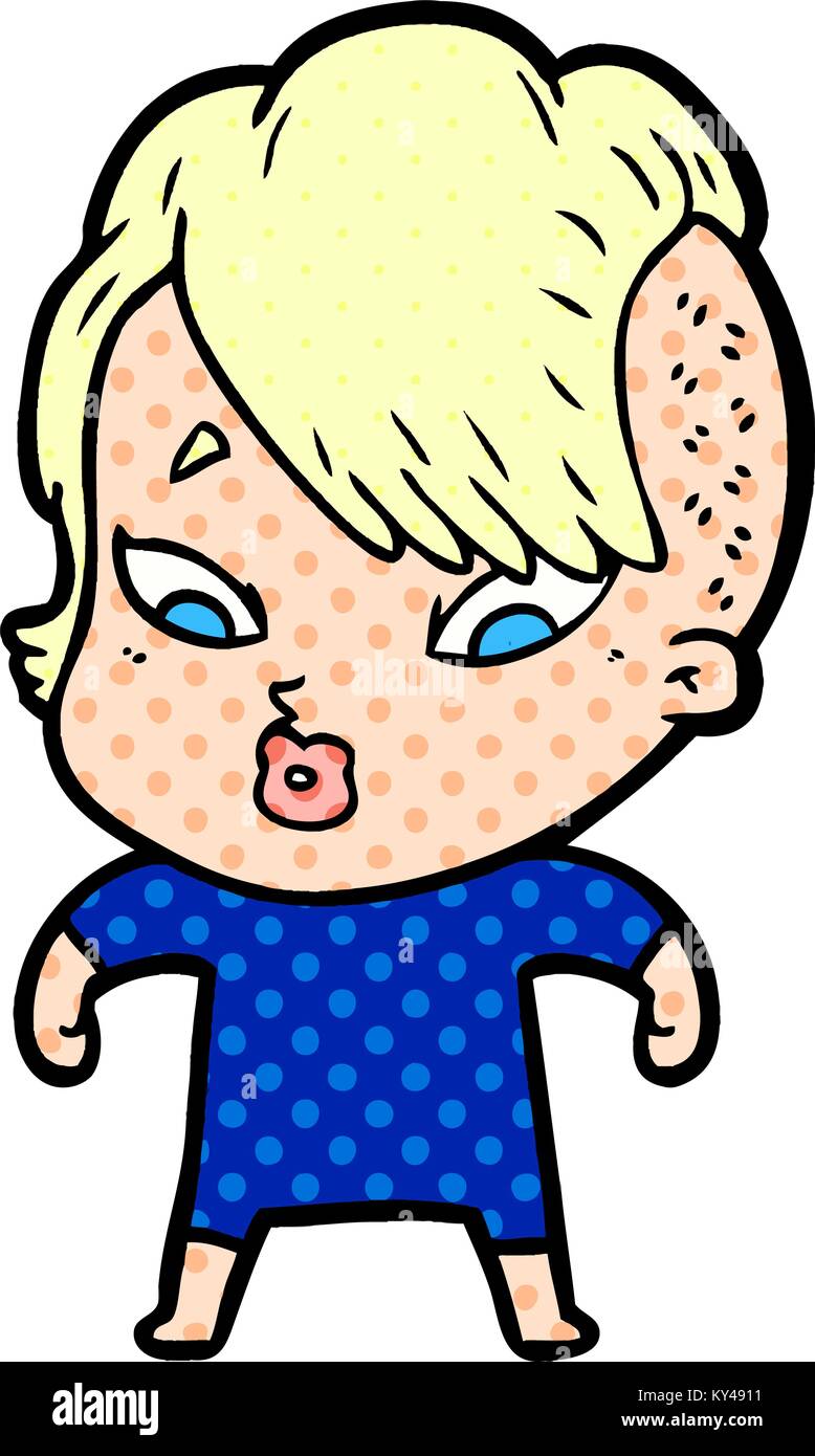 Cartoon Surprised Girl Stock Vector Image And Art Alamy