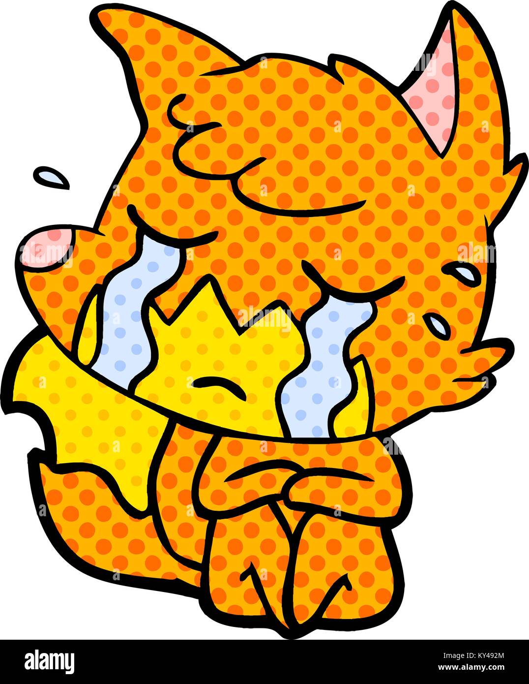 crying fox cartoon Stock Vector Image & Art - Alamy