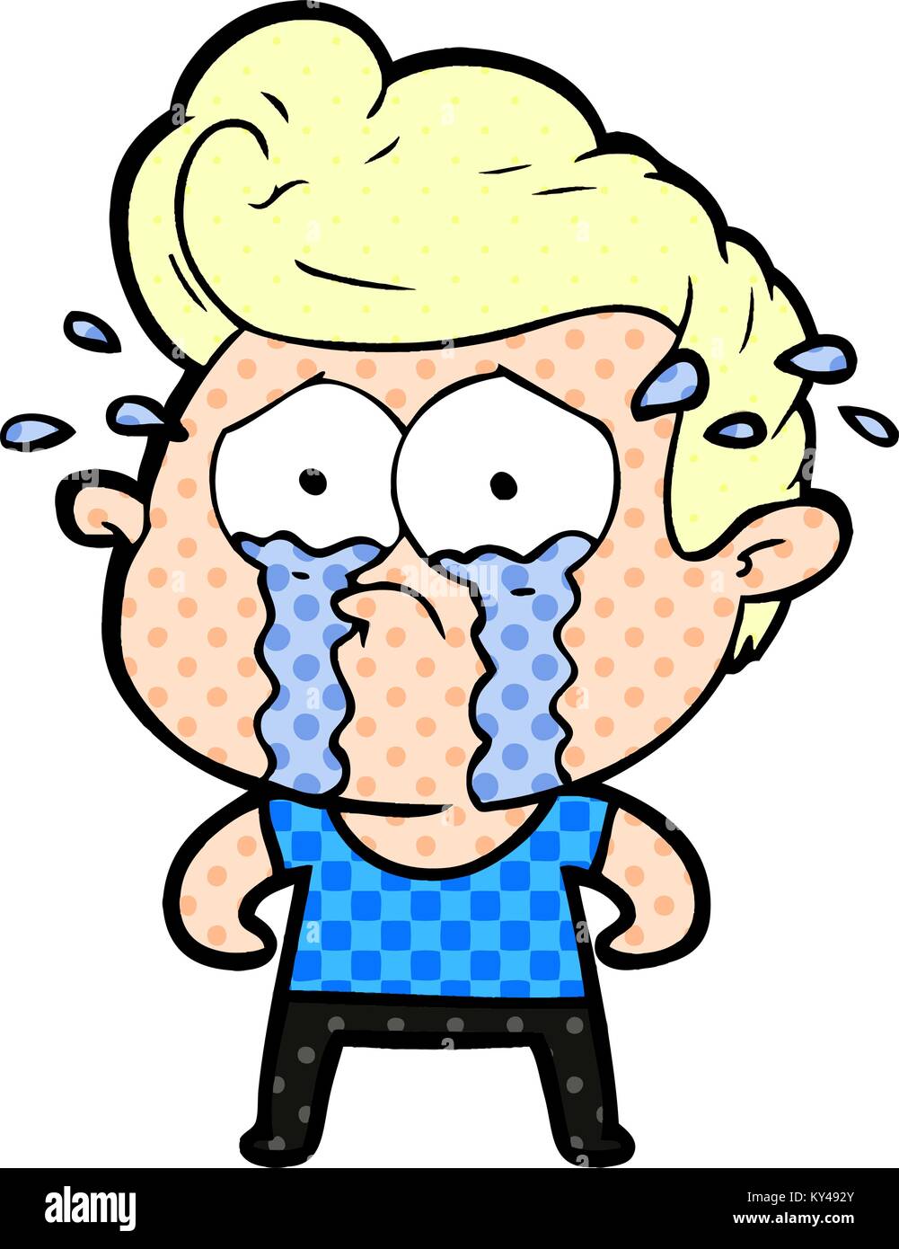 cartoon crying man Stock Vector Image & Art - Alamy