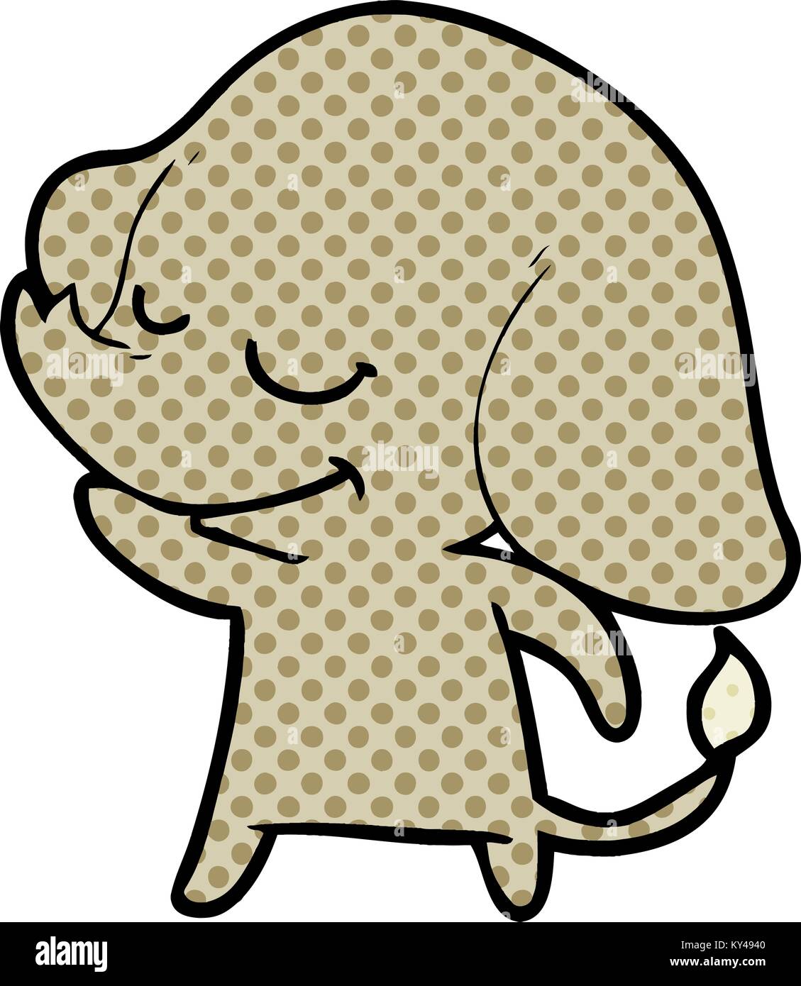 cartoon smiling elephant Stock Vector Image & Art - Alamy