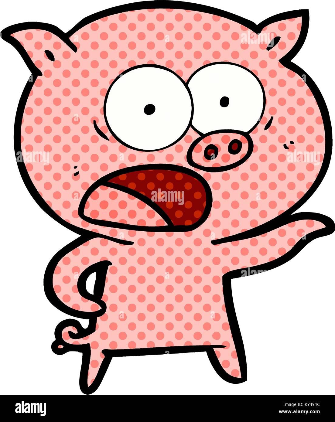 cartoon pig shouting Stock Vector Image & Art - Alamy