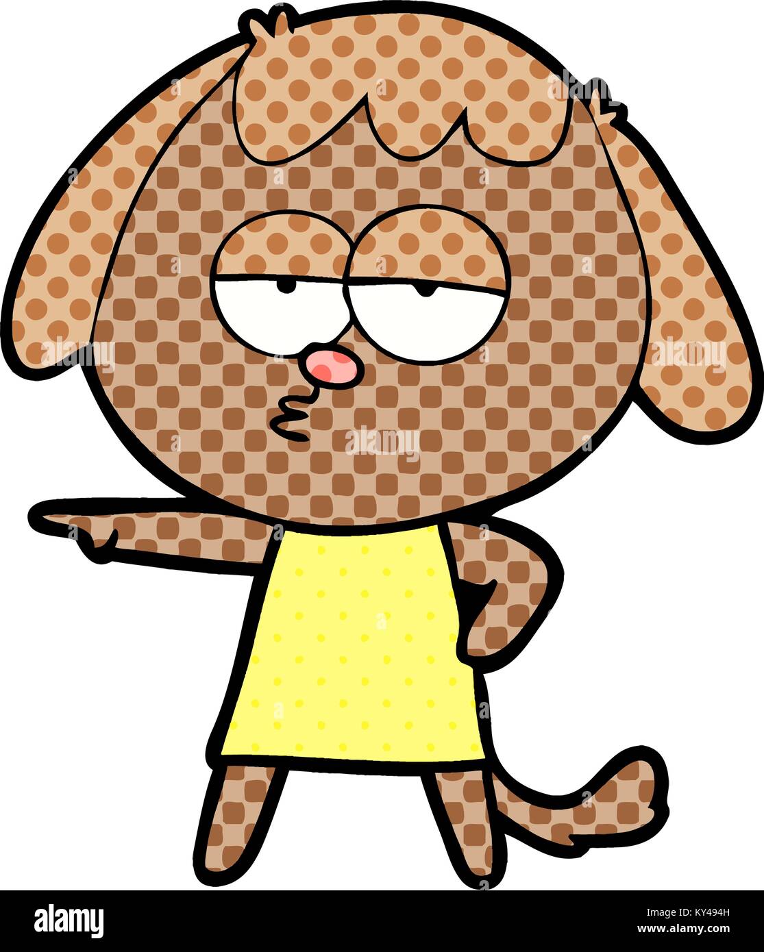 cartoon bored dog Stock Vector Image & Art - Alamy