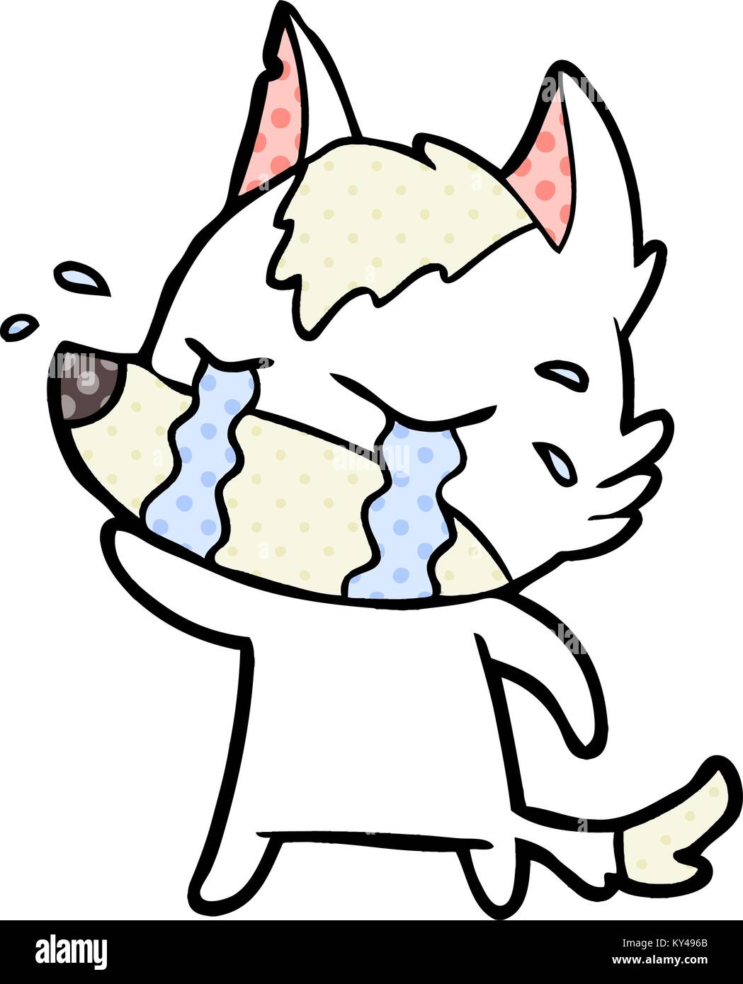 cartoon crying wolf Stock Vector Image & Art - Alamy