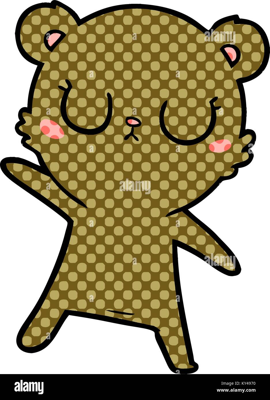peaceful cartoon bear Stock Vector Image & Art - Alamy