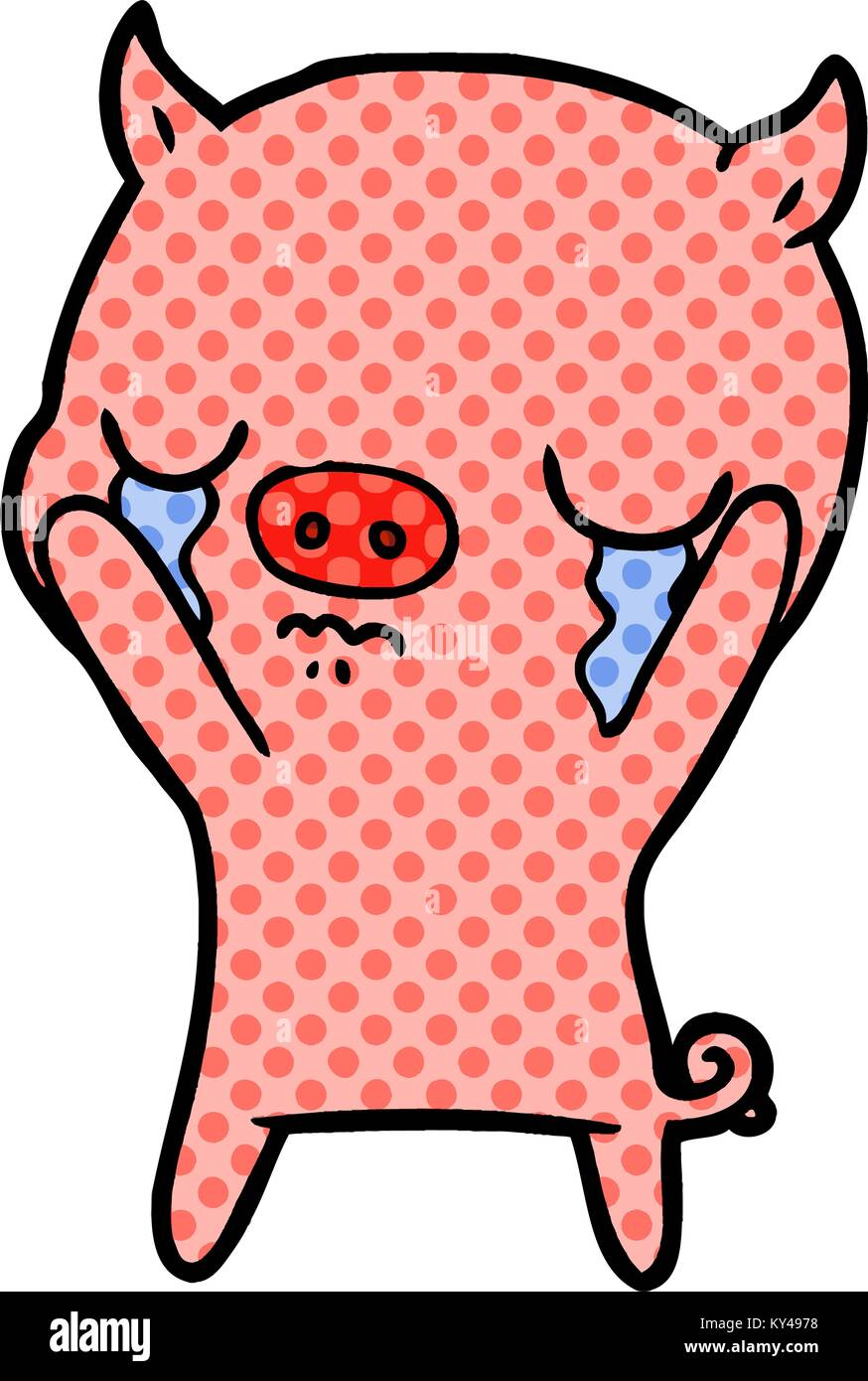 cartoon pig crying Stock Vector Image & Art - Alamy