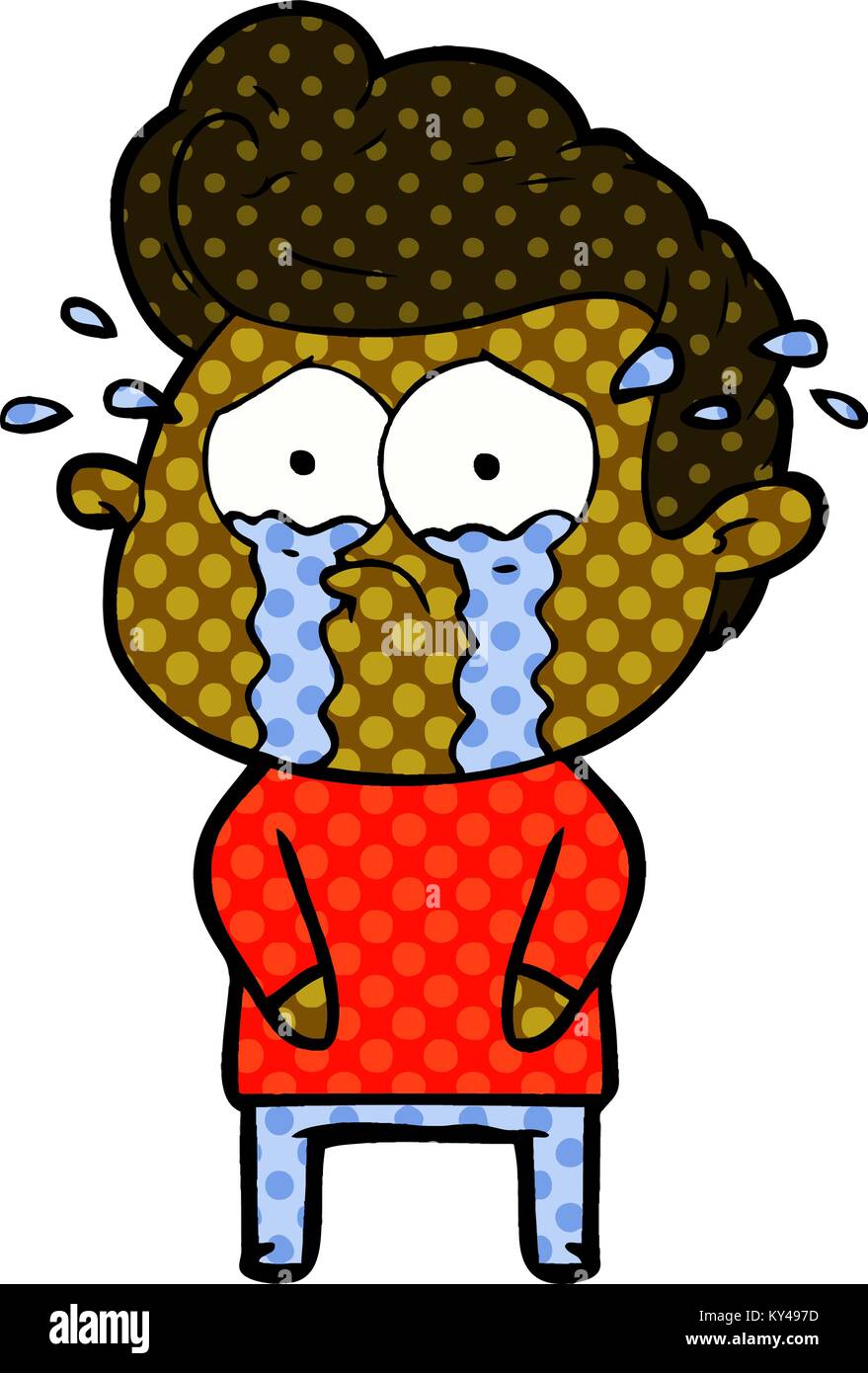 cartoon crying man Stock Vector Image & Art - Alamy