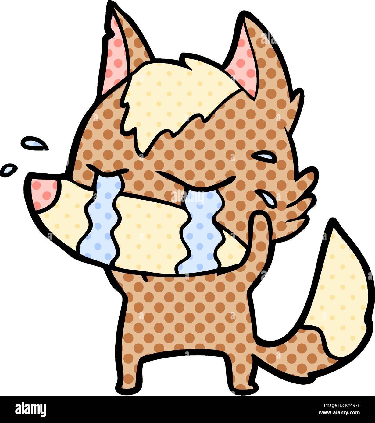 cartoon crying wolf Stock Vector Image & Art - Alamy