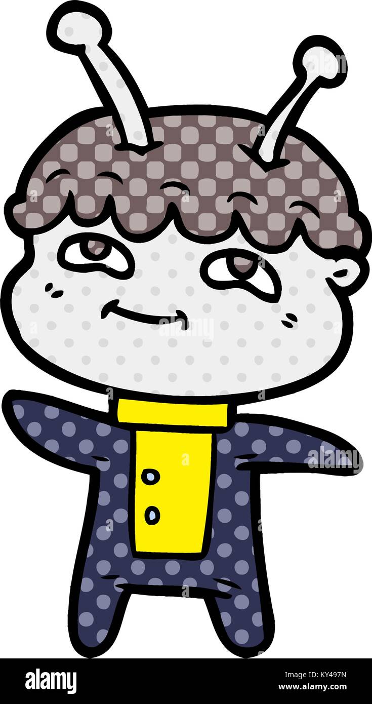 friendly cartoon spaceman Stock Vector Image & Art - Alamy