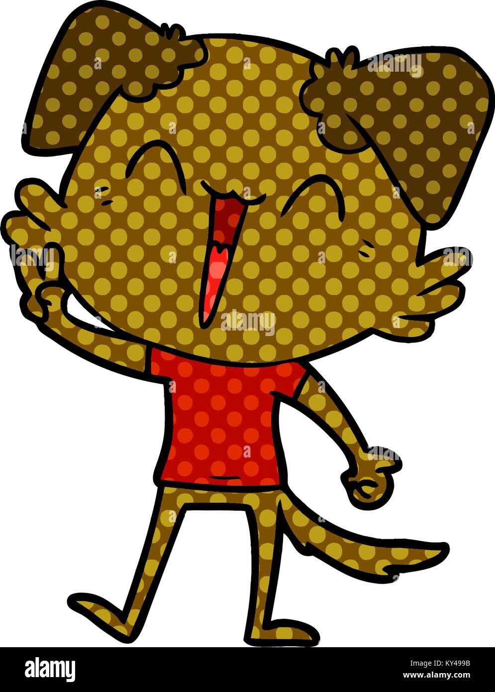happy little dog cartoon Stock Vector Image & Art - Alamy