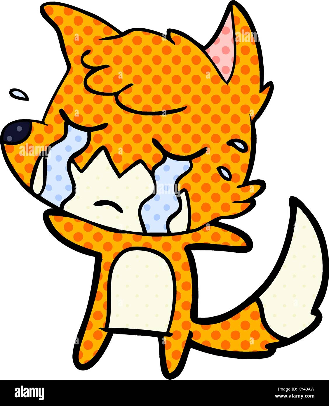 crying fox cartoon Stock Vector Image & Art - Alamy