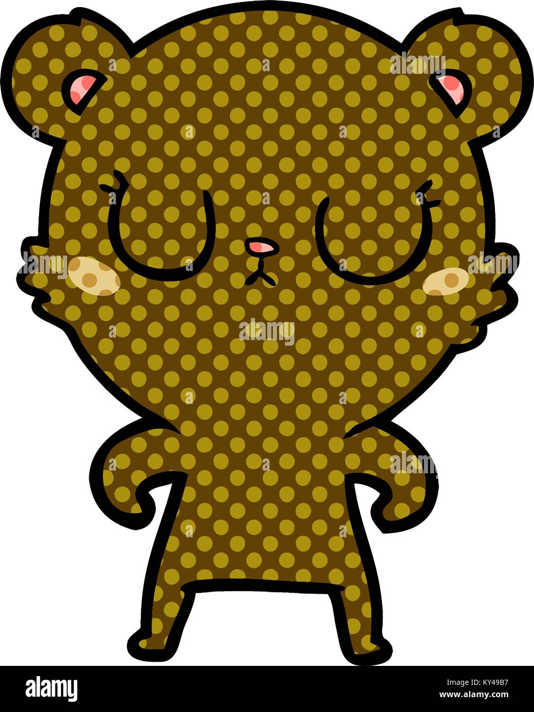 peaceful cartoon bear Stock Vector Image & Art - Alamy