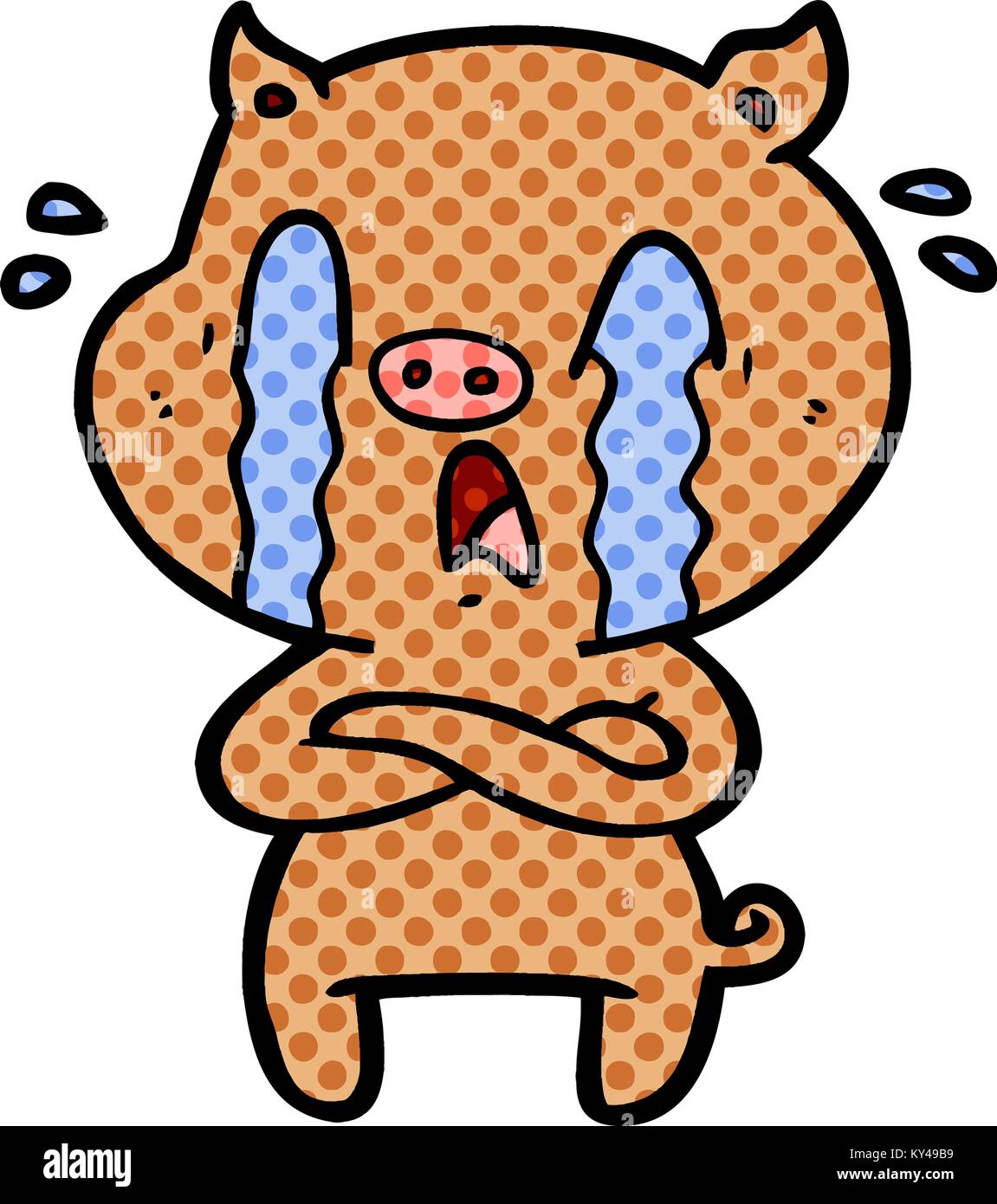 crying pig cartoon Stock Vector Image & Art - Alamy