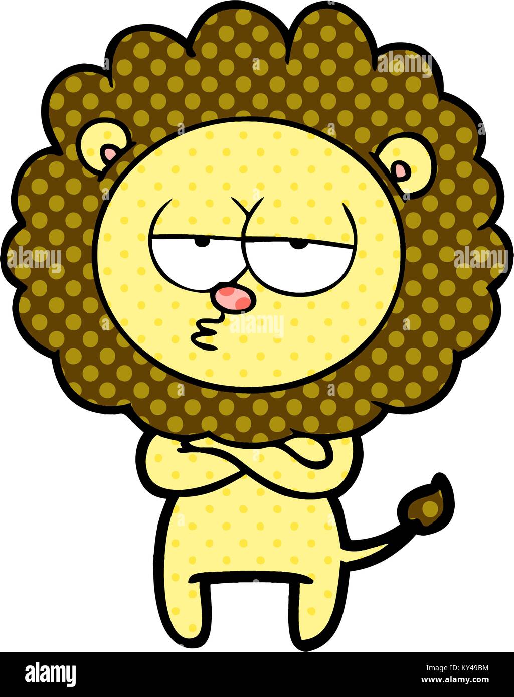 cartoon tired lion Stock Vector Image & Art - Alamy