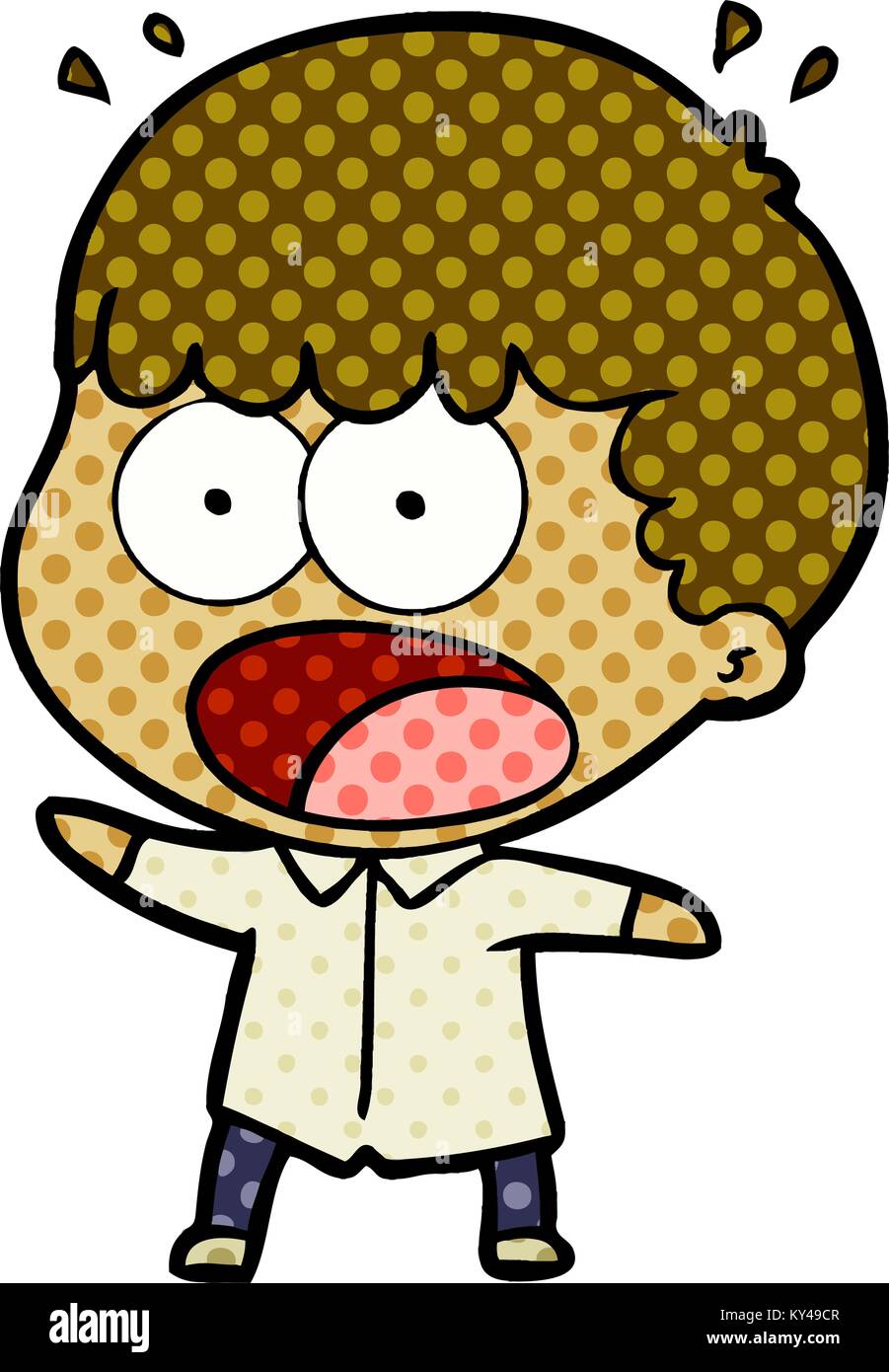 cartoon shocked man Stock Vector Image & Art - Alamy