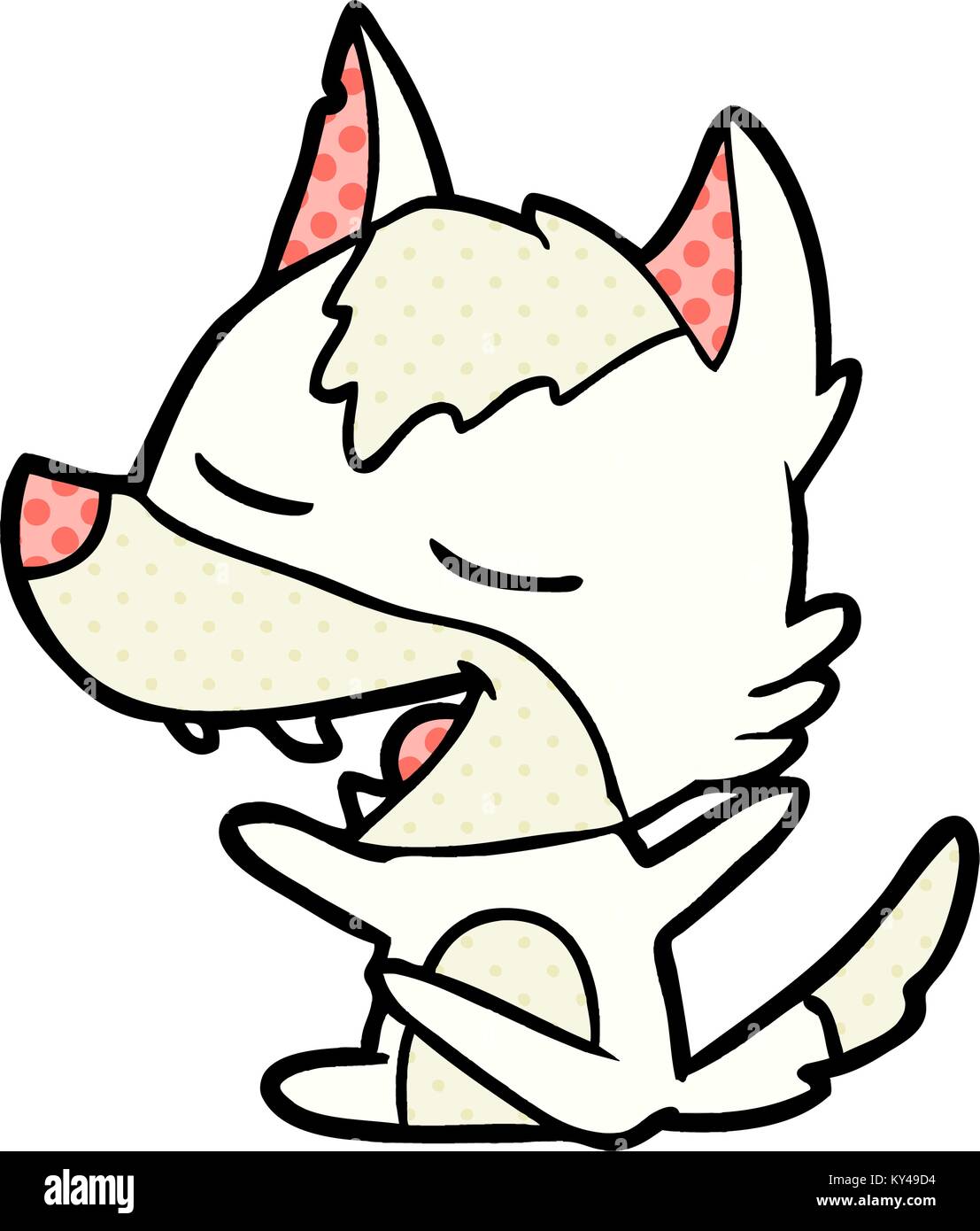 cartoon wolf laughing Stock Vector Image & Art - Alamy