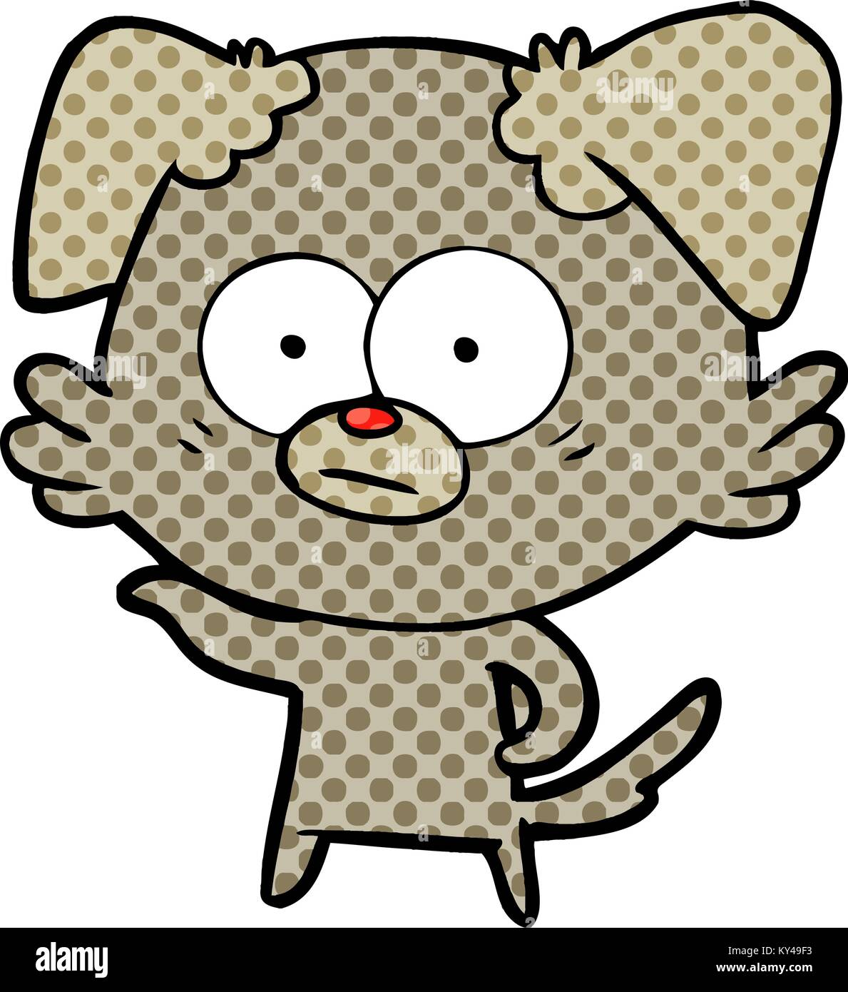 nervous dog cartoon Stock Vector Image & Art - Alamy