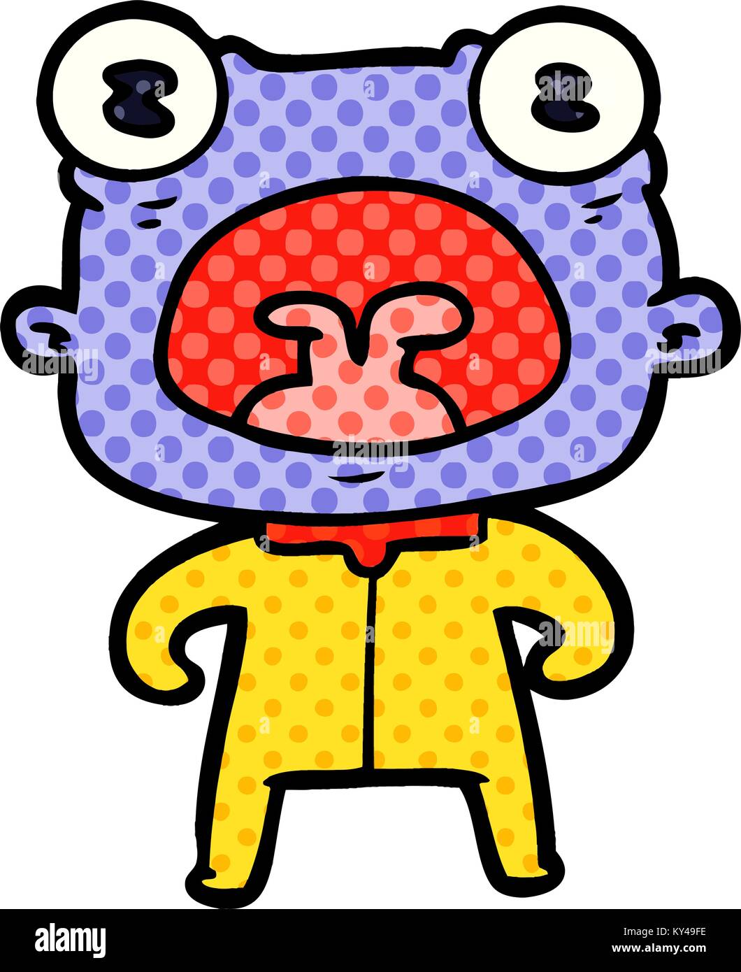 cartoon weird alien shouting Stock Vector Image & Art - Alamy