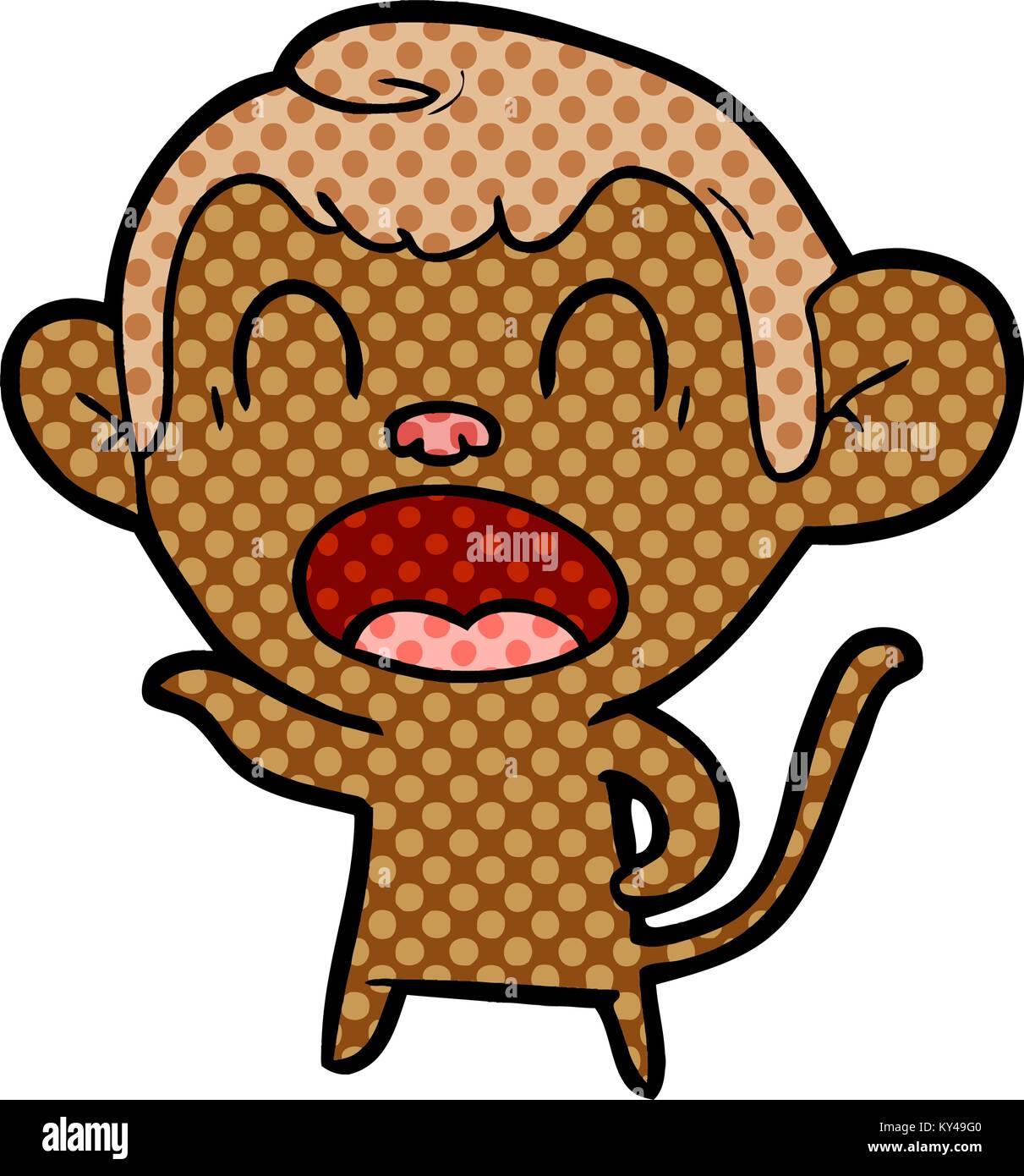 shouting cartoon monkey pointing Stock Vector Image & Art - Alamy