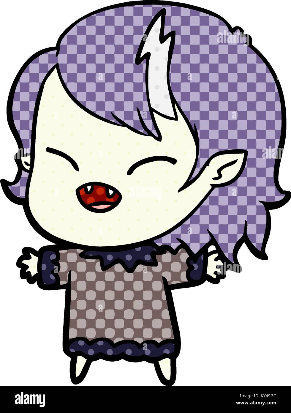cartoon laughing vampire girl Stock Vector Image & Art - Alamy